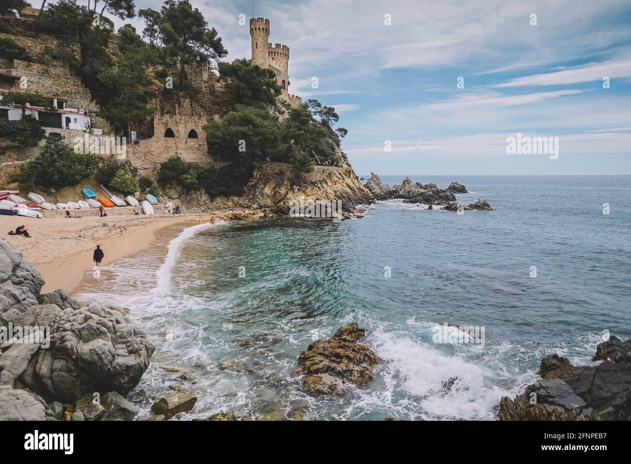 Landscape of a European Mediterranean beach Stock Photo - Alamy
