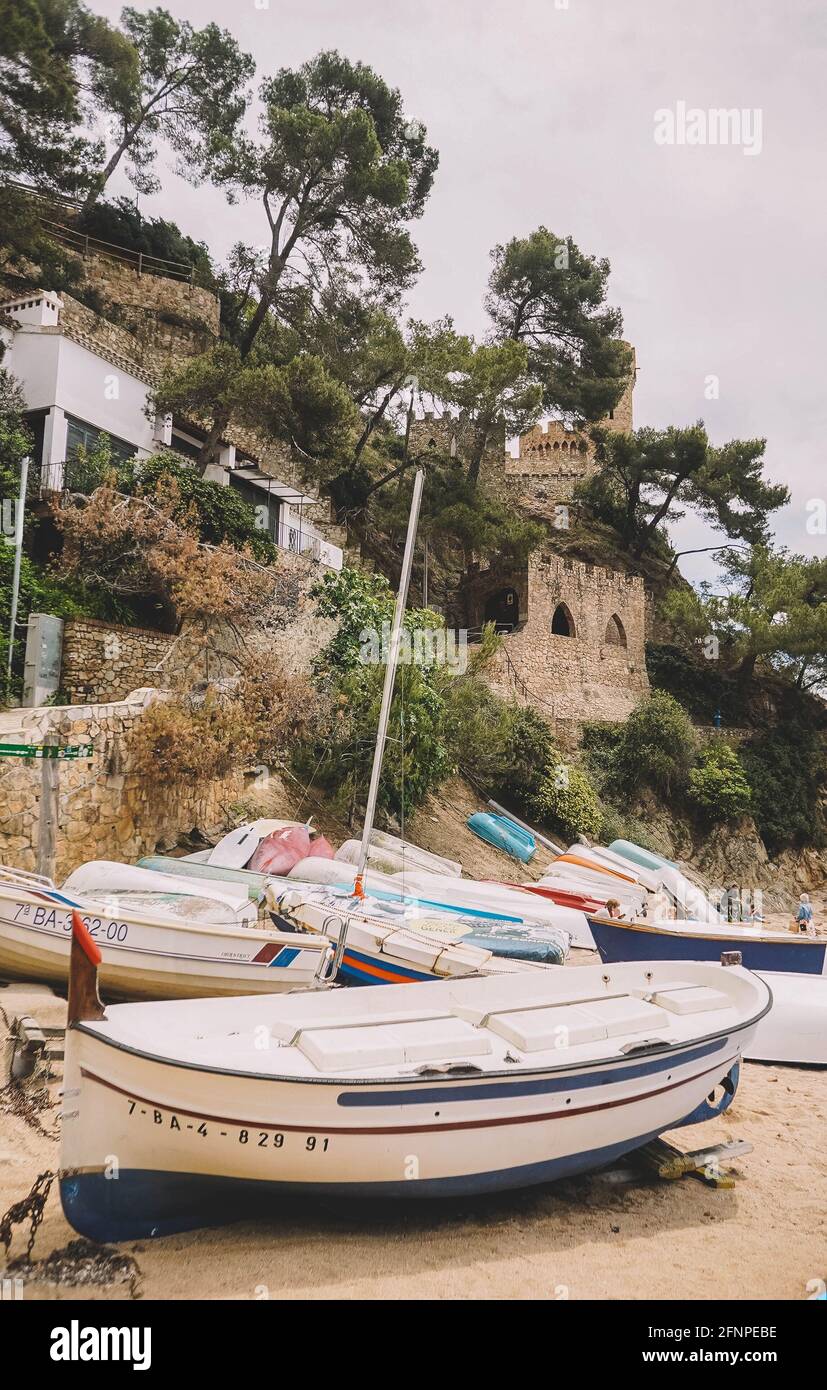 Landscape of a European Mediterranean beach Stock Photo - Alamy