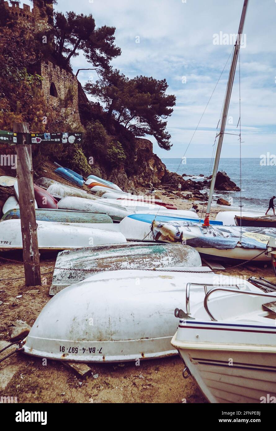 Landscape of a European Mediterranean beach Stock Photo - Alamy