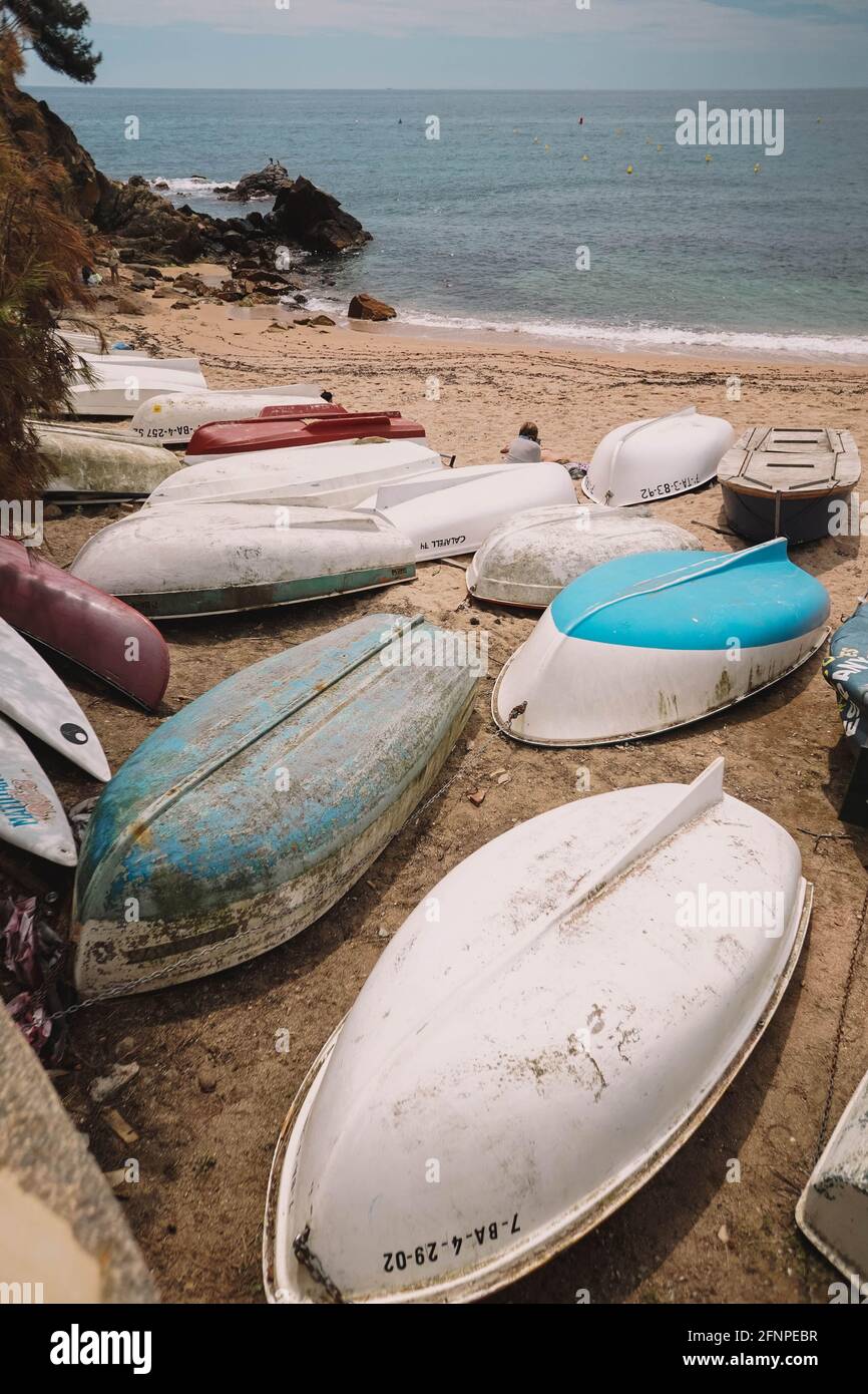 Landscape of a European Mediterranean beach Stock Photo - Alamy