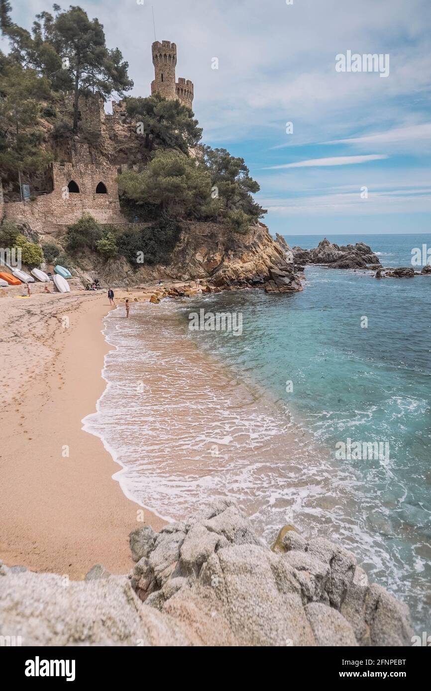 Landscape of a European Mediterranean beach Stock Photo - Alamy