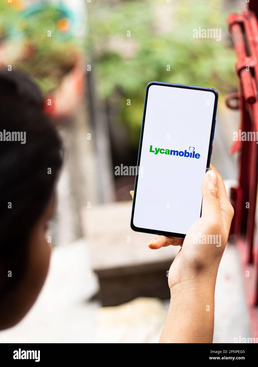 Assam, india - May 18, 2021 : Lycamobile logo on phone screen stock ...