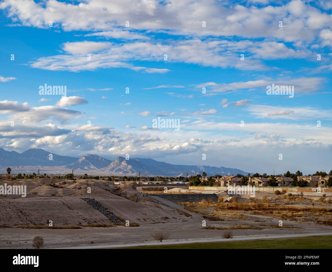 Afternoon view of the Charlie Frias Park at Las Vegas, Nevada Stock ...