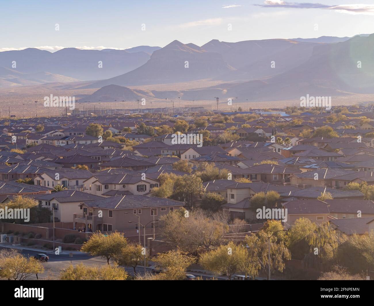 High angle view of the Enterprise cityscape at Nevada Stock Photo - Alamy