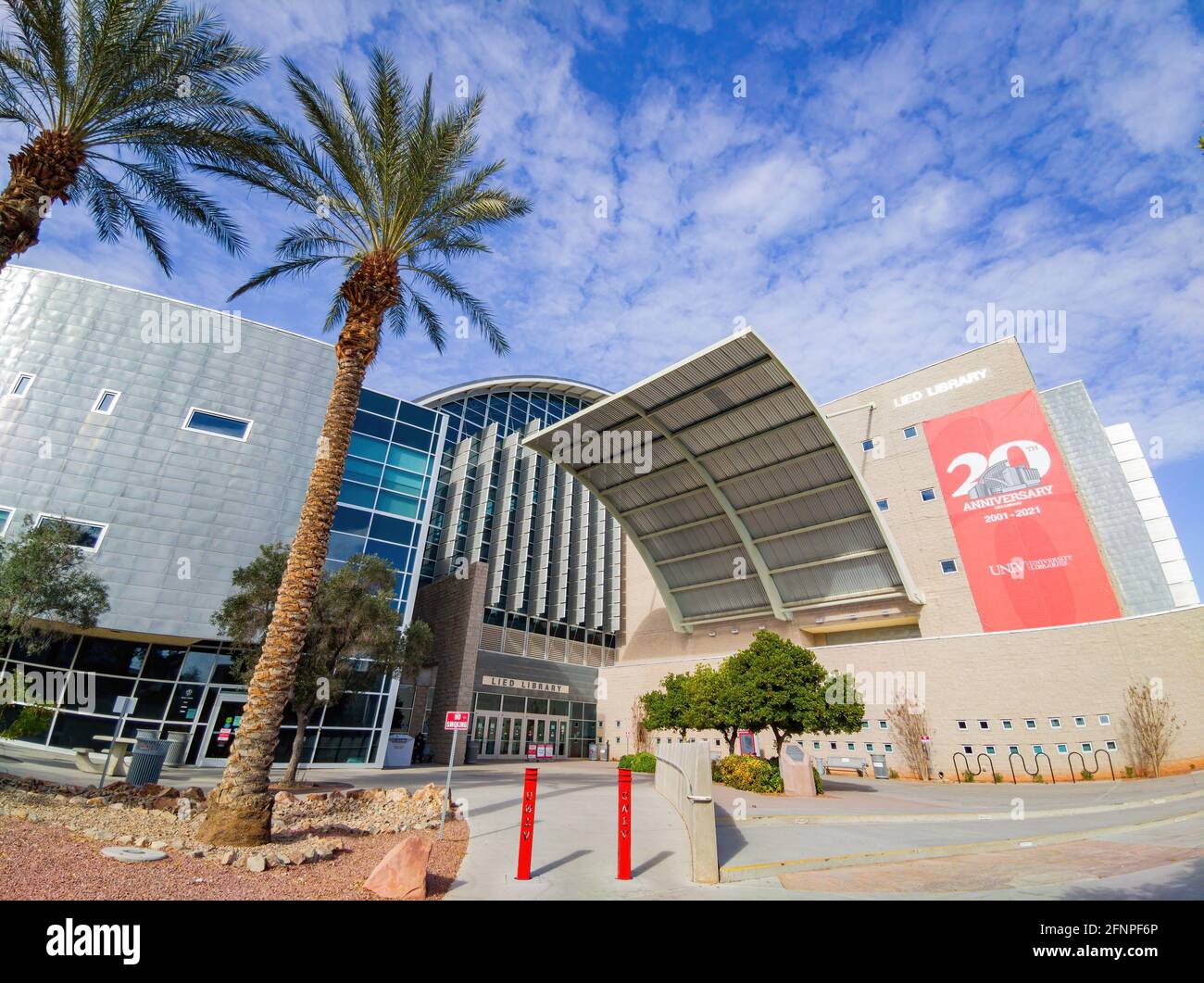 Exteior view of the UNLV Lied Library at Las Vegas, Nevada Stock Photo ...