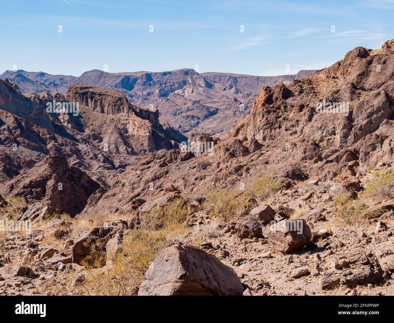 Hiking in the Arizona Hot Spring Trail at Willow Beach, Arizona Stock ...