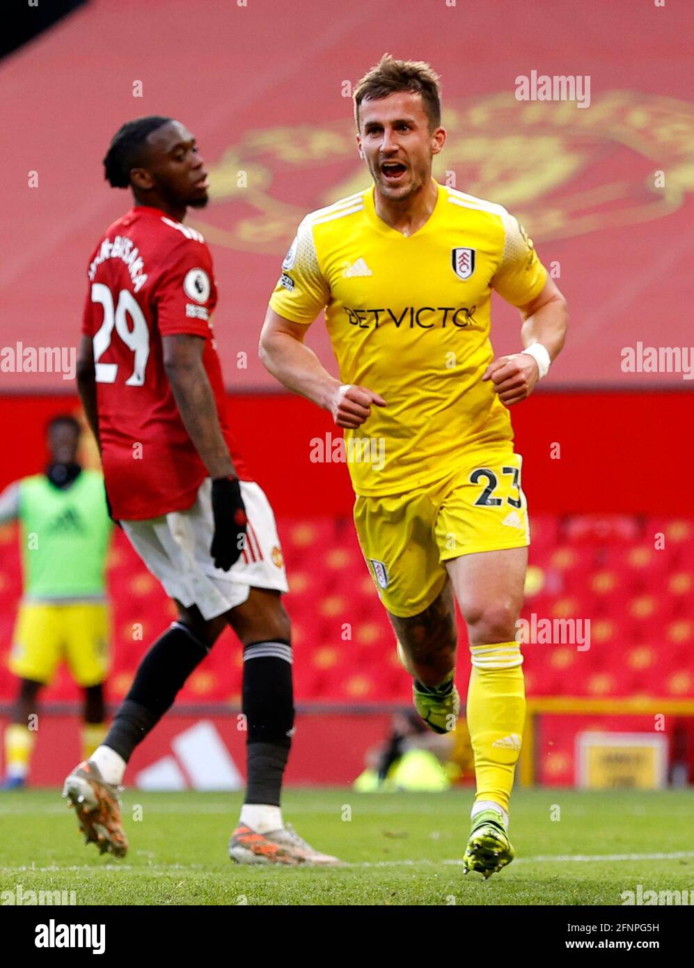 Fulham's Joe Bryan celebrates scoring their side's first goal of the ...