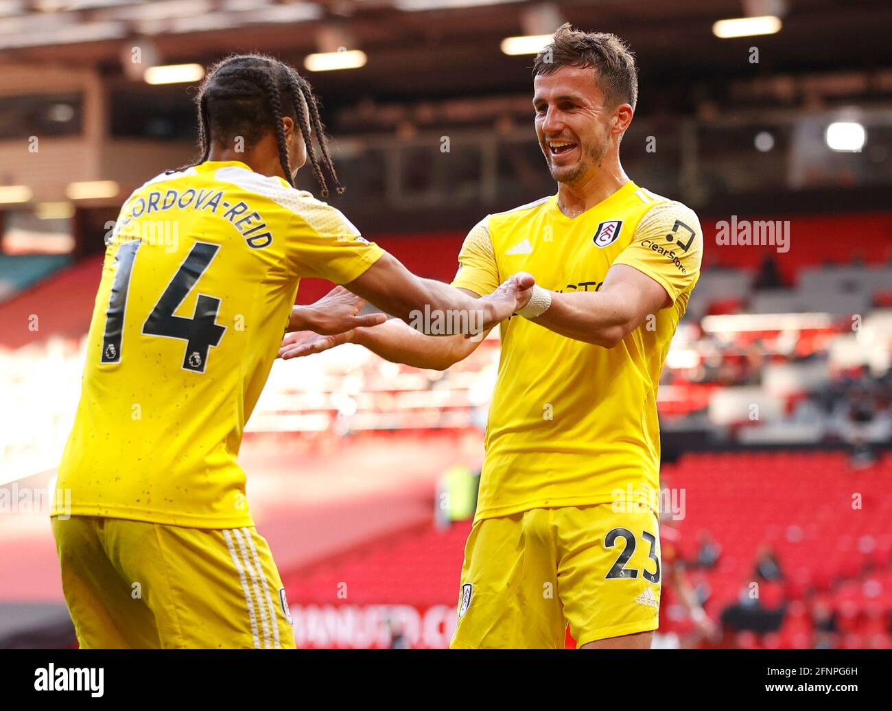 Fulham's Joe Bryan celebrates scoring their side's first goal of the ...