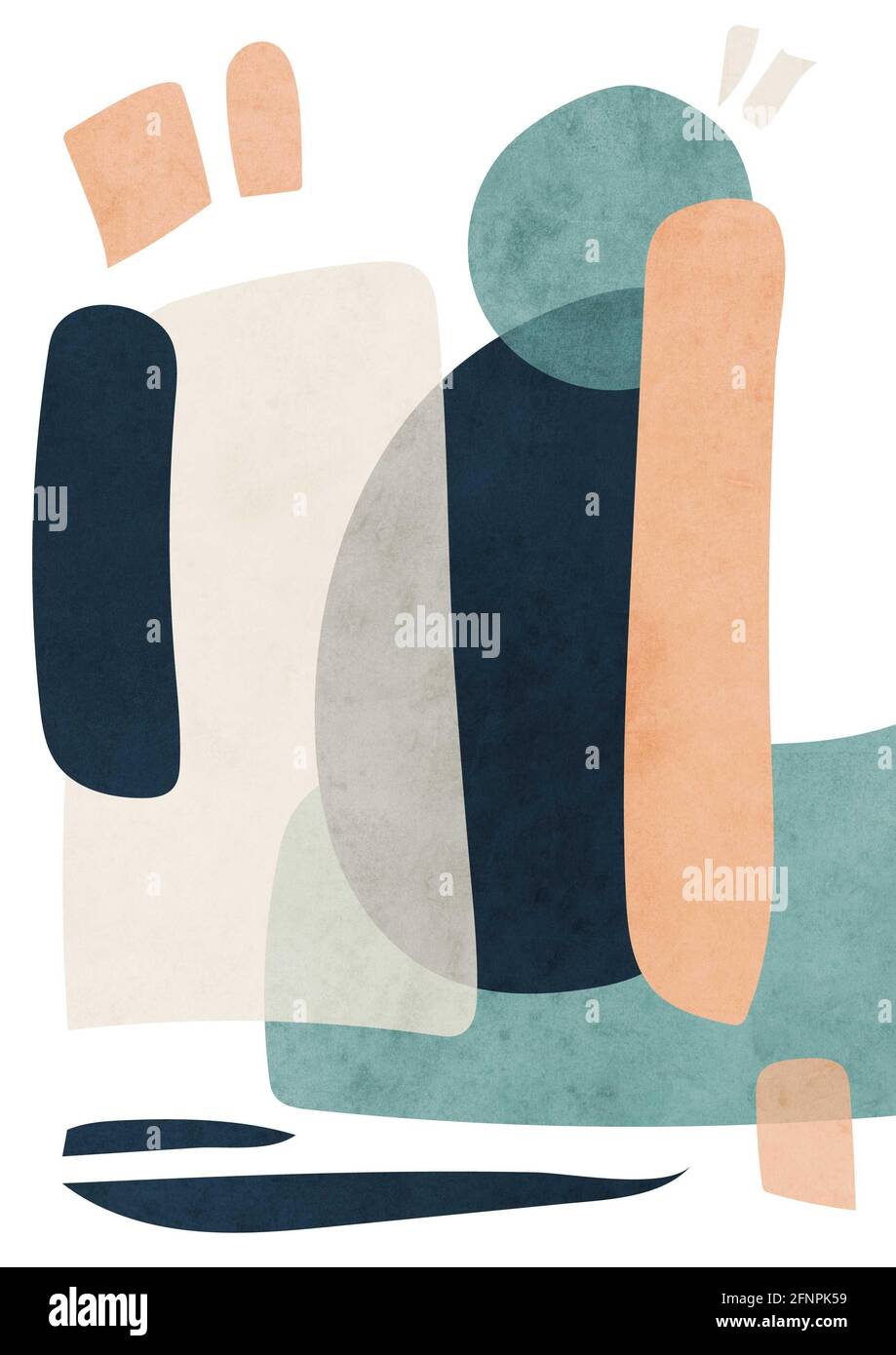 Scandinavian art in cold colors. Modern abstract concept background ...