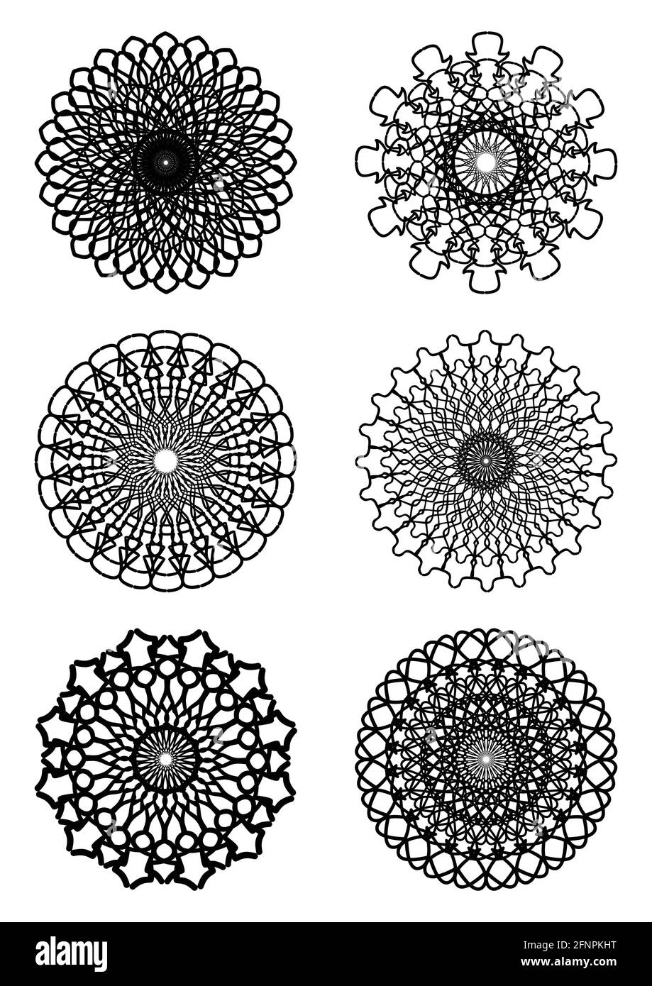Circle with patterns Black and White Stock Photos & Images - Alamy
