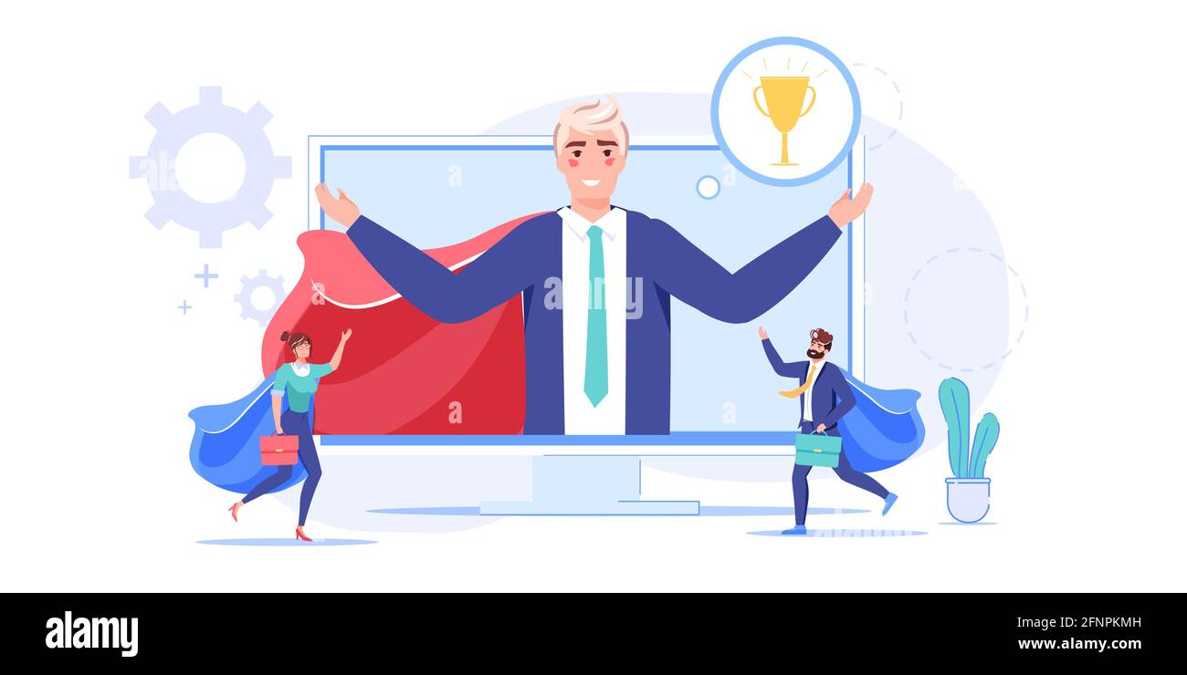 Cartoon illustration super computer hero Cut Out Stock Images ...