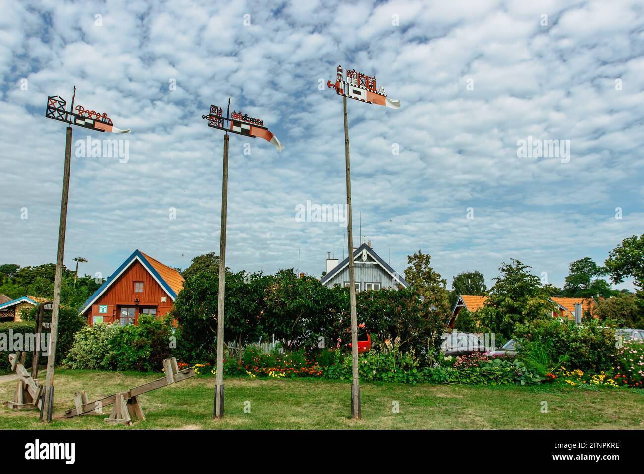 Nida,resort town in Lithuania located on the Curonian Spit. Traditional ...