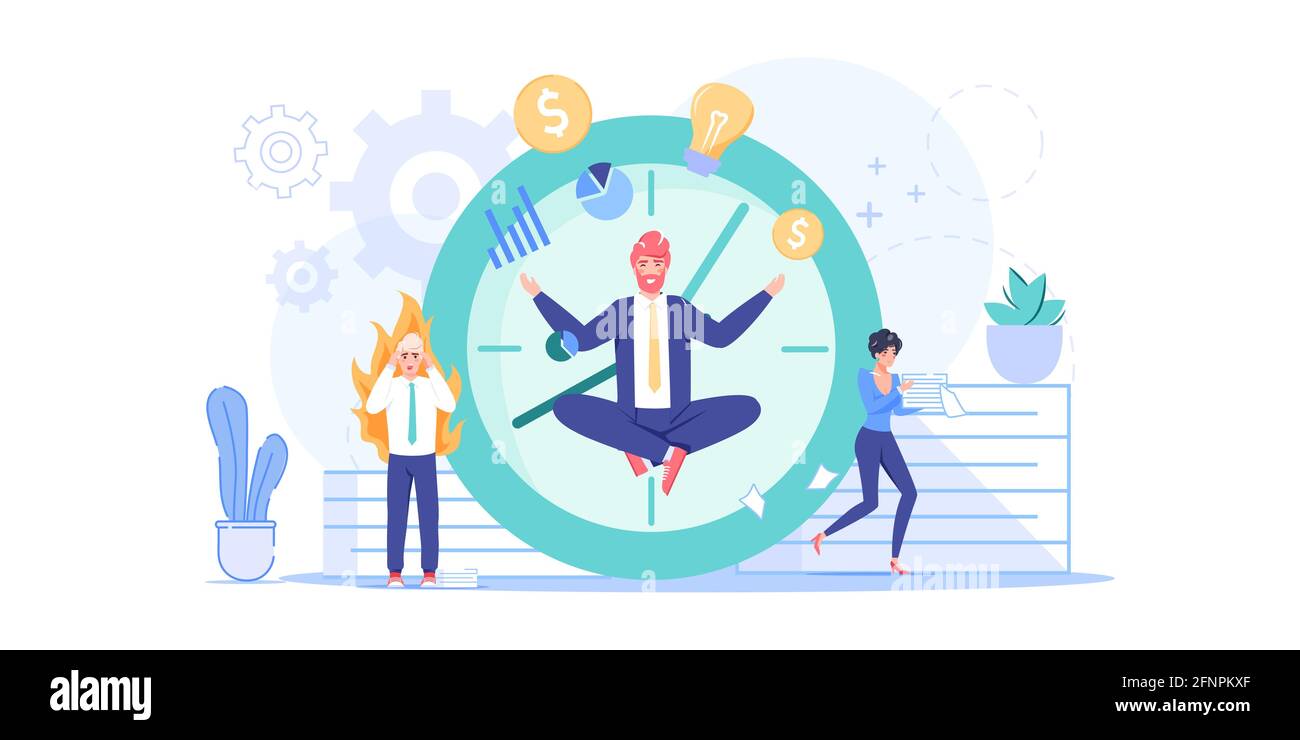 Flat cartoon office character successful happy employee,vector ...