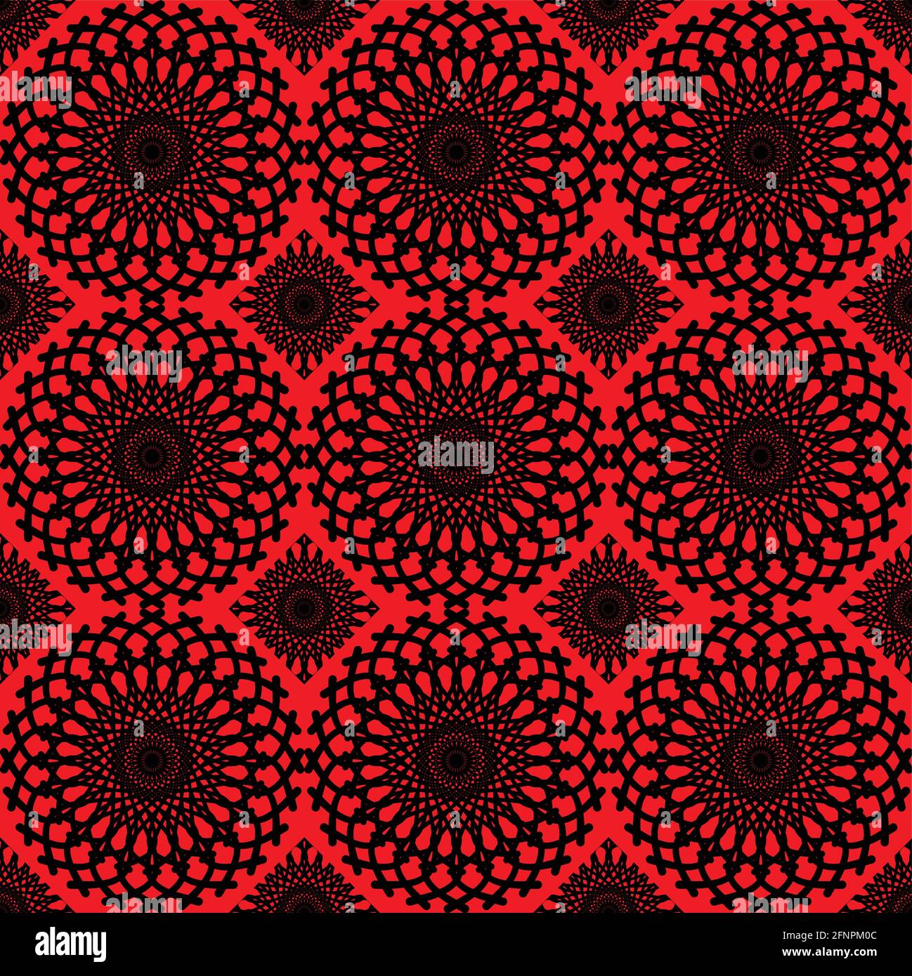 Seamless symmetric lace designed background in red and black Stock ...