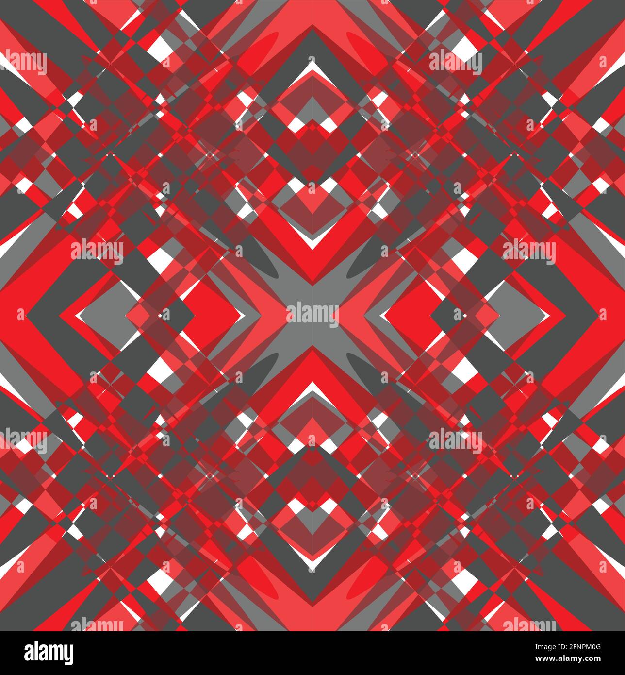 Futuristic grunge tile with rhomboid patterns in red and gray design ...