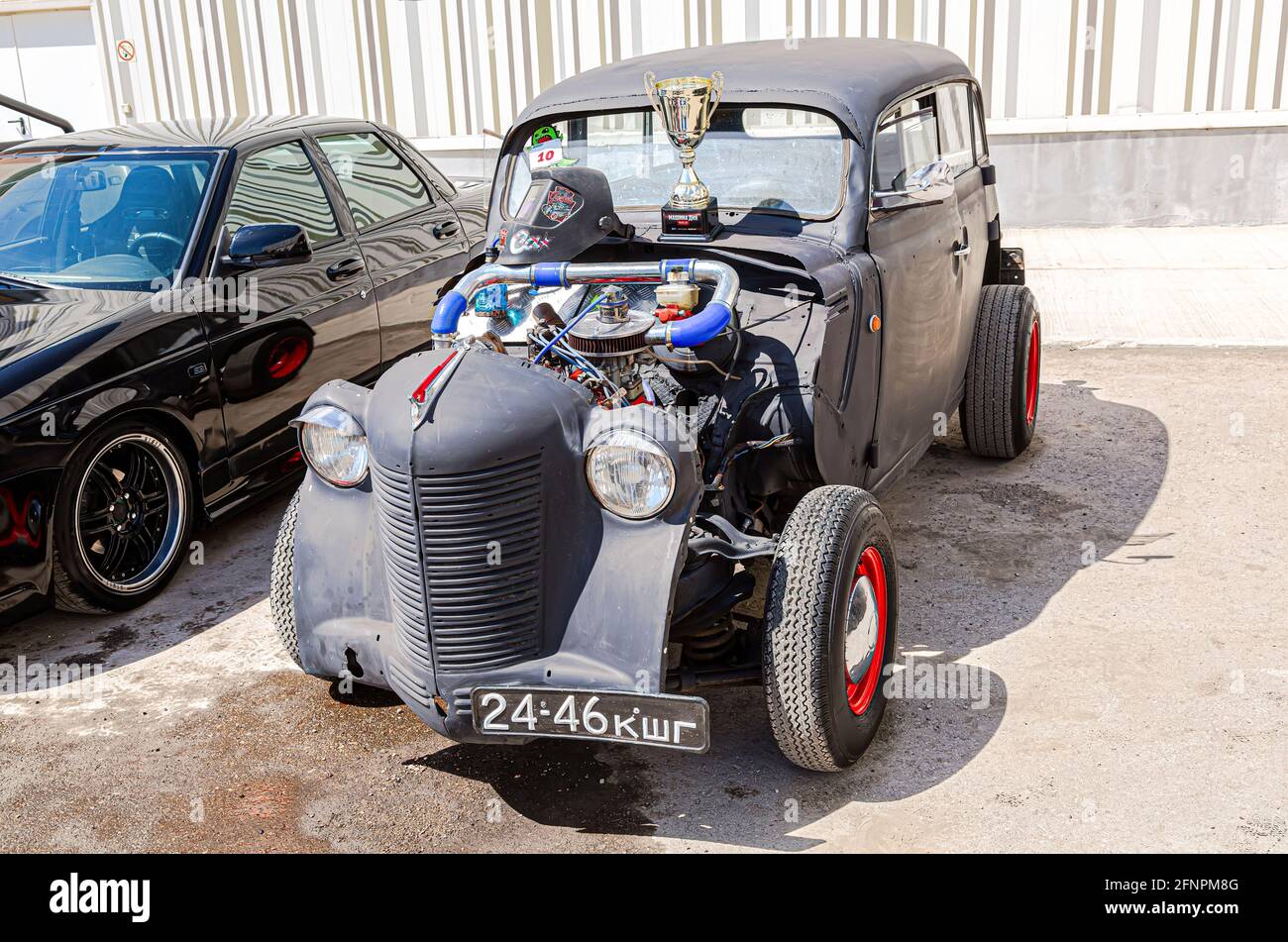 Samara, Russia - May 15, 2021: Retro hot rod vehicle with tuned engine ...