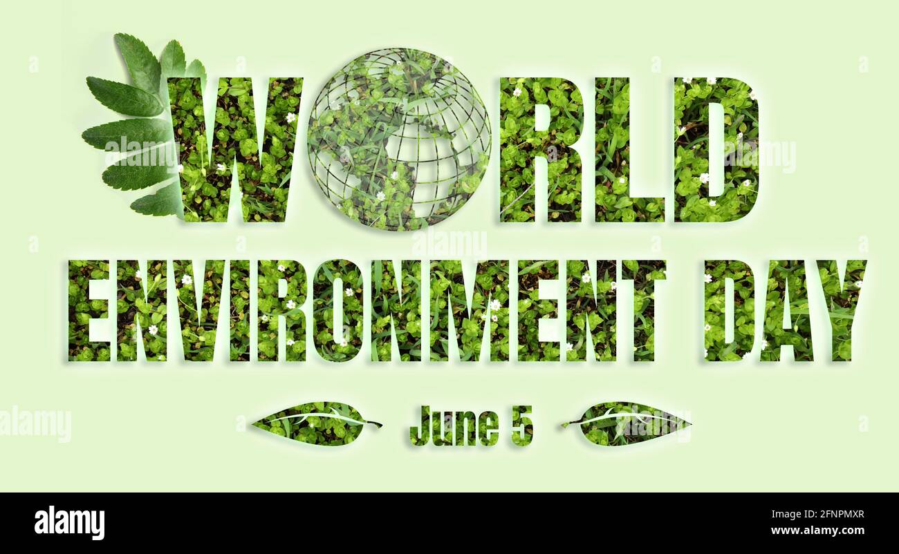 Greeting card for World Environment Day Stock Photo - Alamy