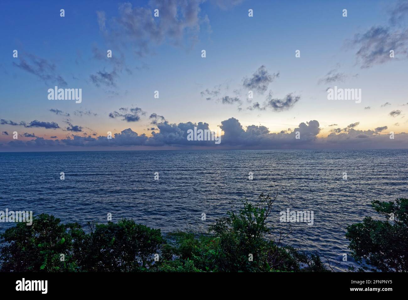 mountain chiff view to ocean fresh air atmosphere horizon between sky ...