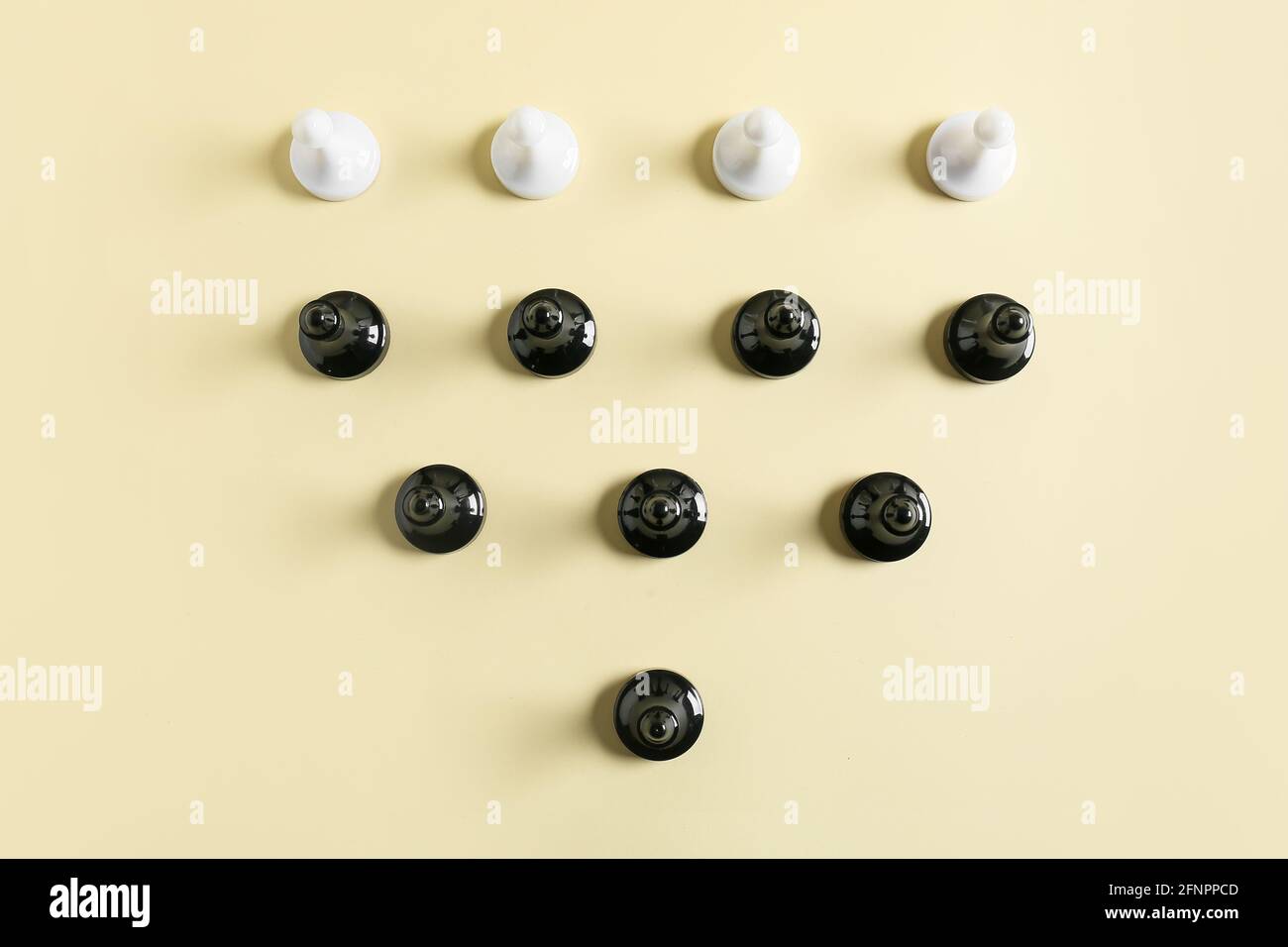 Chess pieces on color background Stock Photo - Alamy