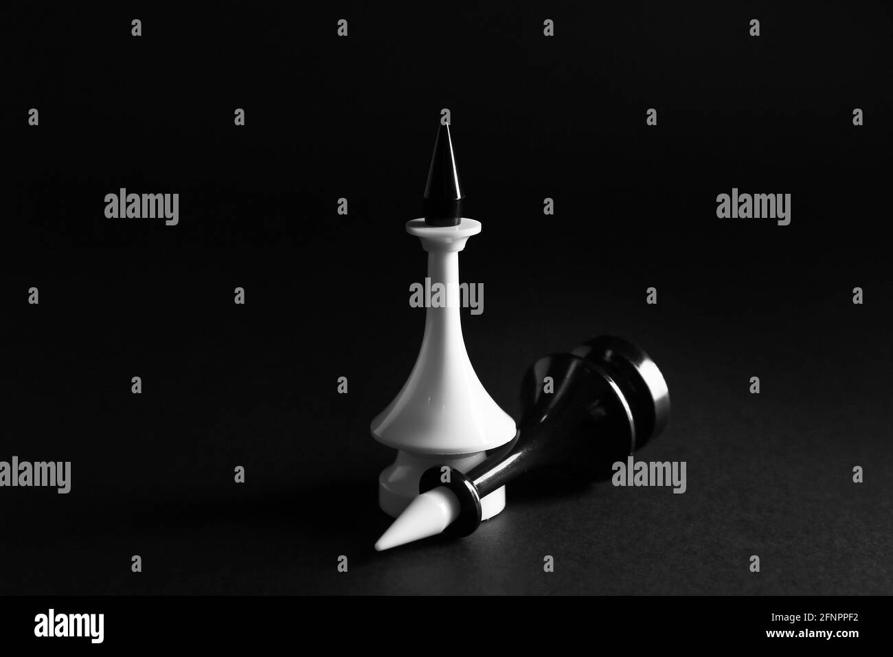 Chess pieces on dark background Stock Photo - Alamy