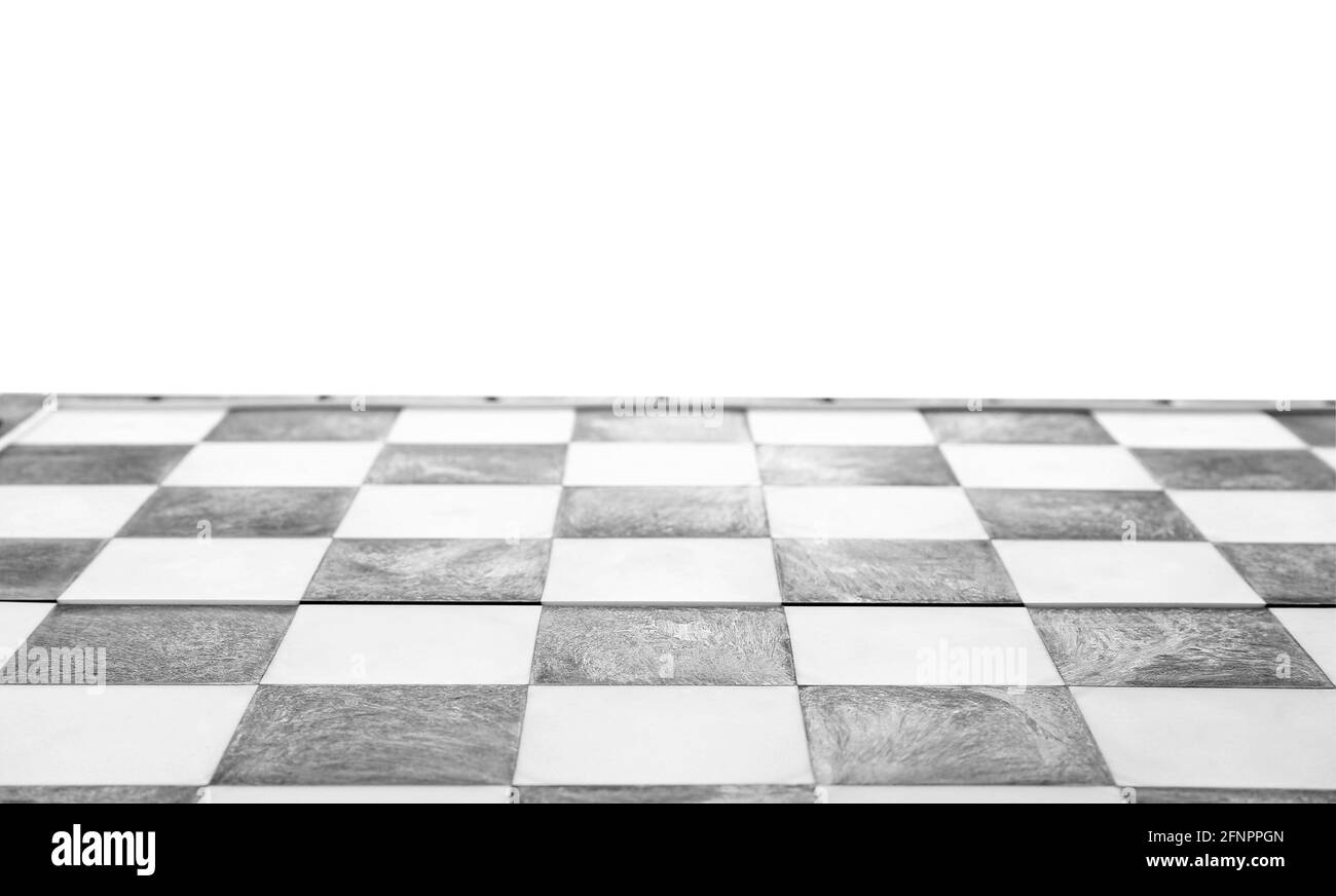 Chess board on white background Stock Photo - Alamy
