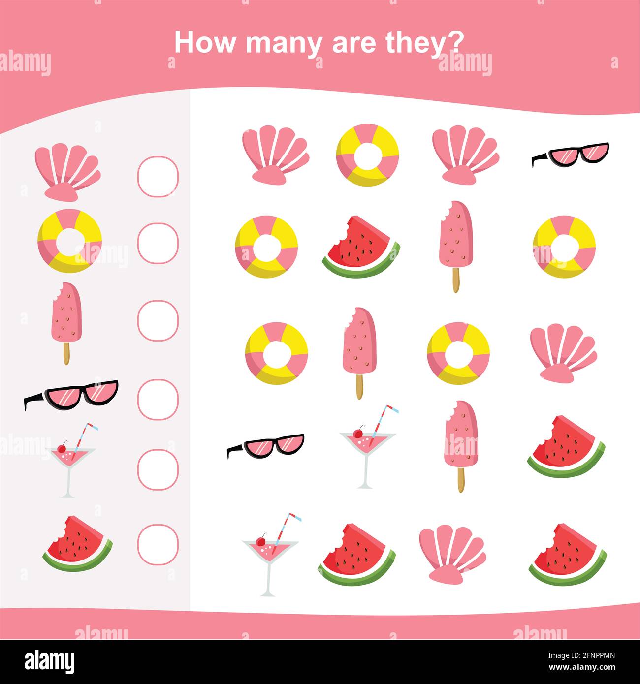 Counting game for Preschool Children. This worksheet is suitable for ...