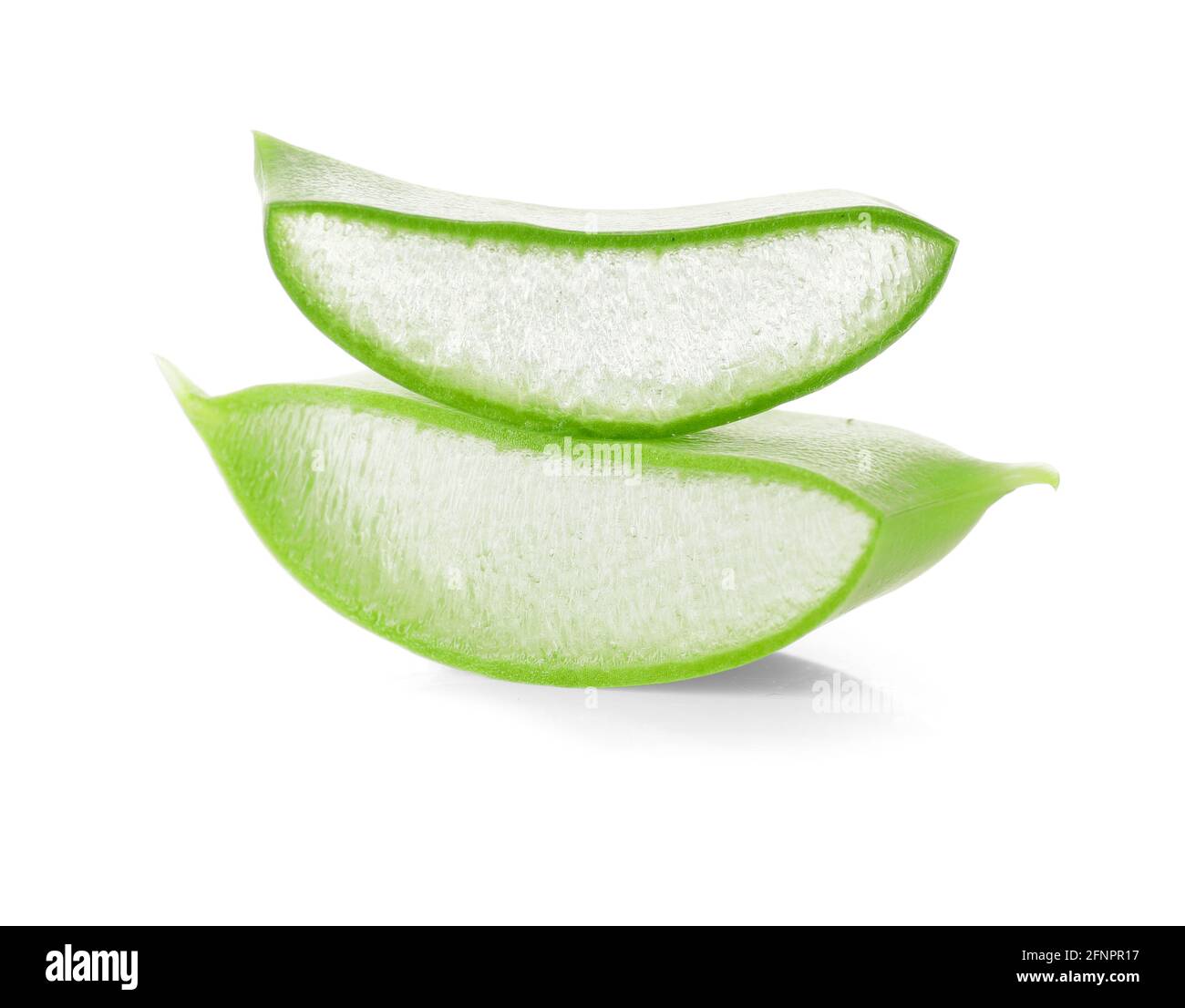 Fresh cut aloe on white background Stock Photo - Alamy
