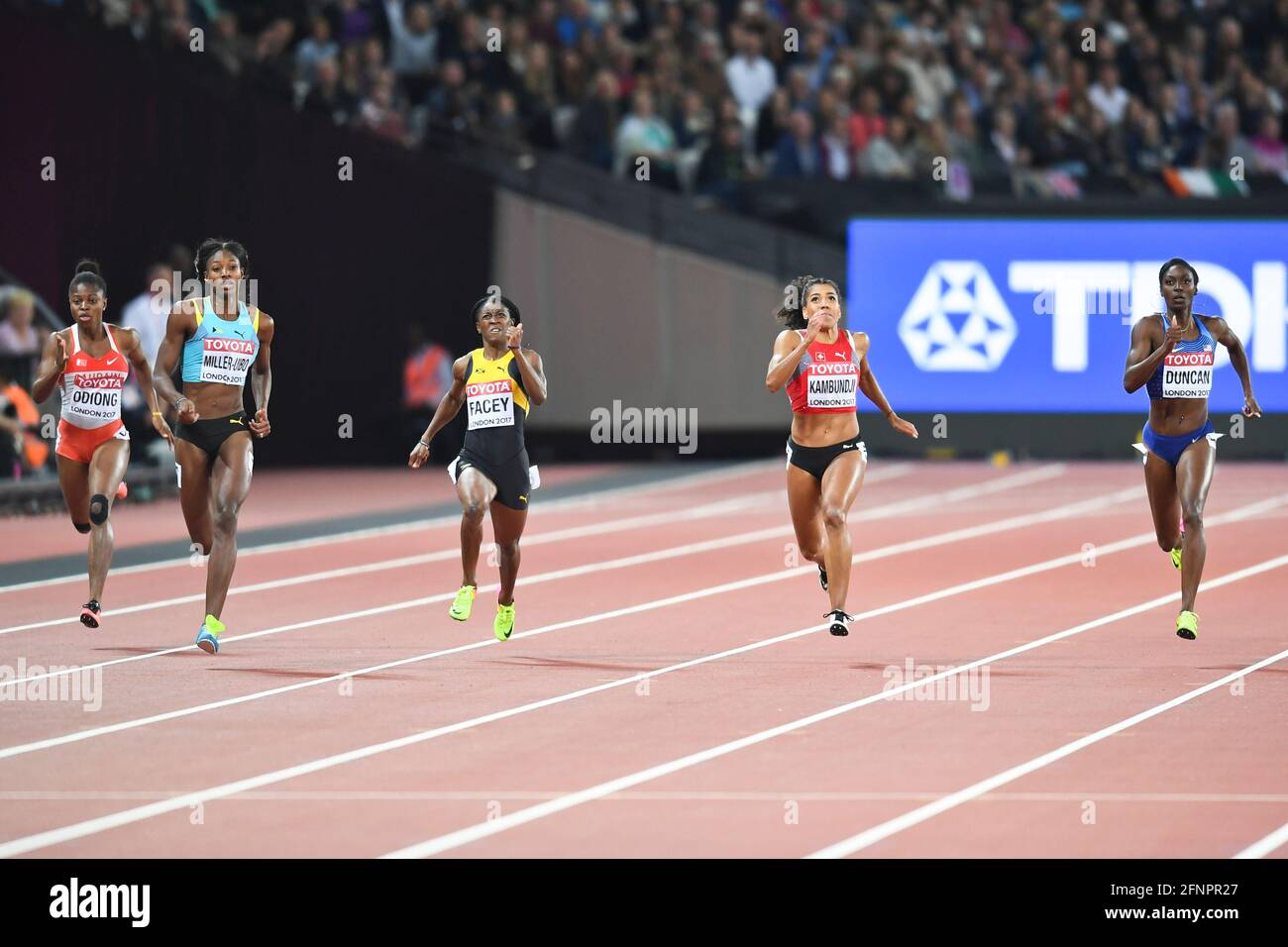 Shaunae Miller-Uibo (BAH), Kimberlyn Duncan (USA), Mujinga Kambundji ...