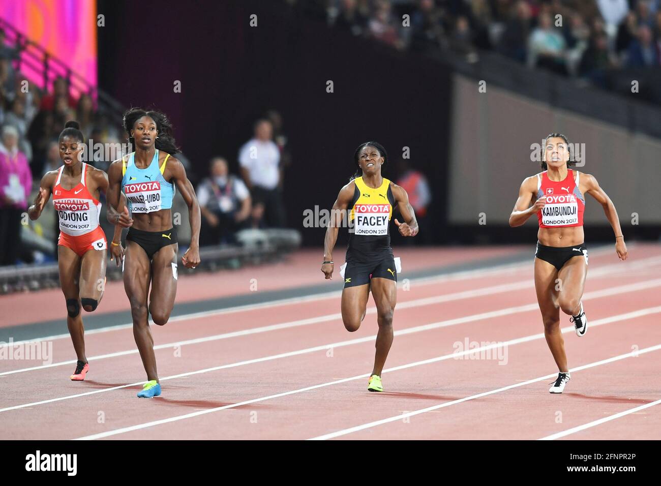 Shaunae Miller-Uibo (BAH), Simone Facey (JAM), Mujinga Kambundji (SUI ...