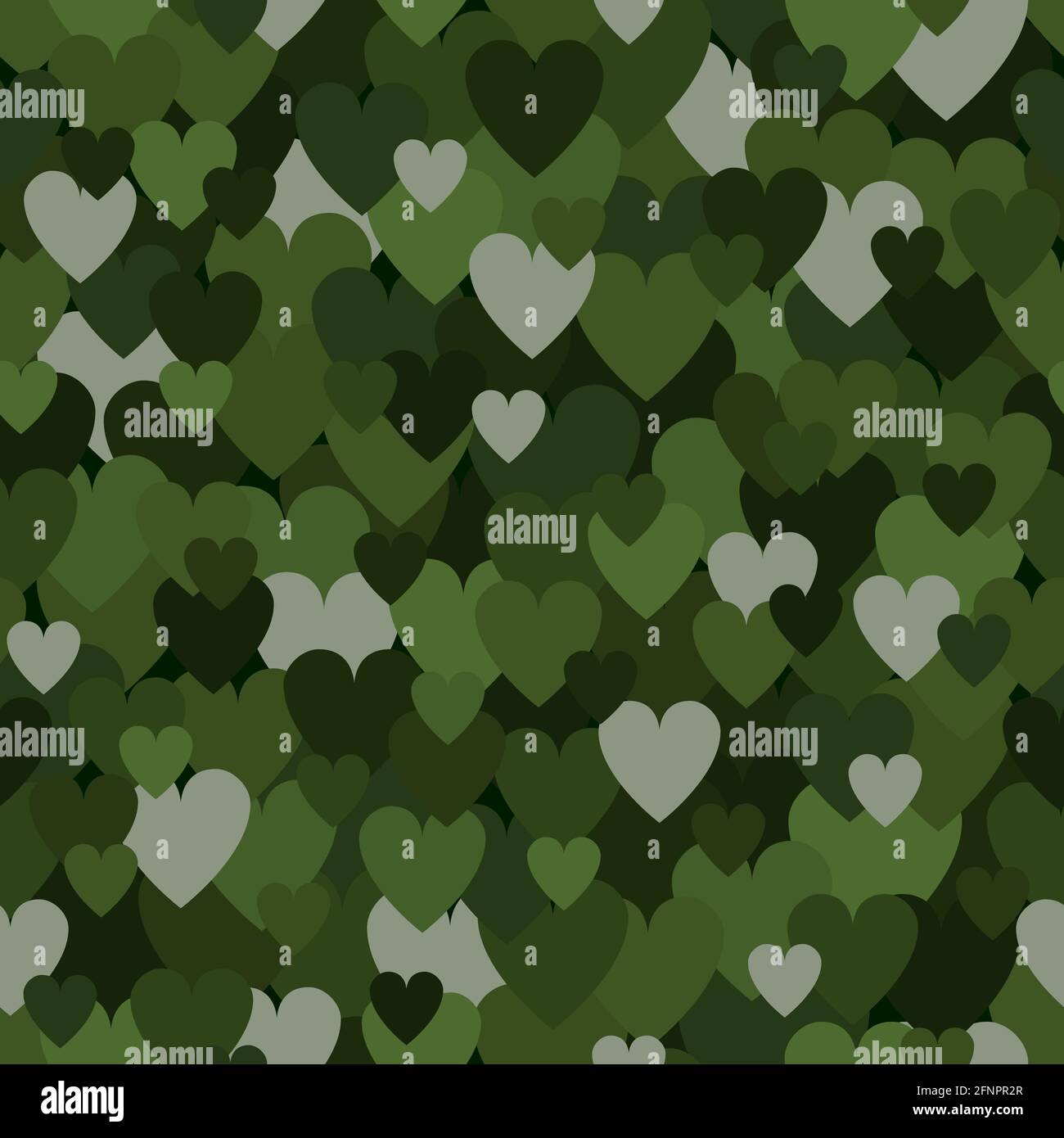 Military Seamless Pattern with Forest Green Heart Spots. Camouflage ...