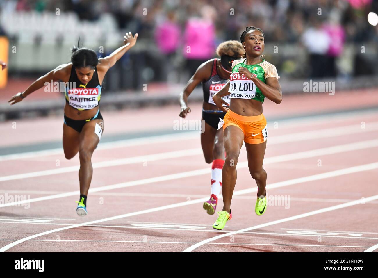 Marie-Josée Ta Lou (CIV), Crystal Emmanuel (CAN), Tynia Gaither (BAH ...