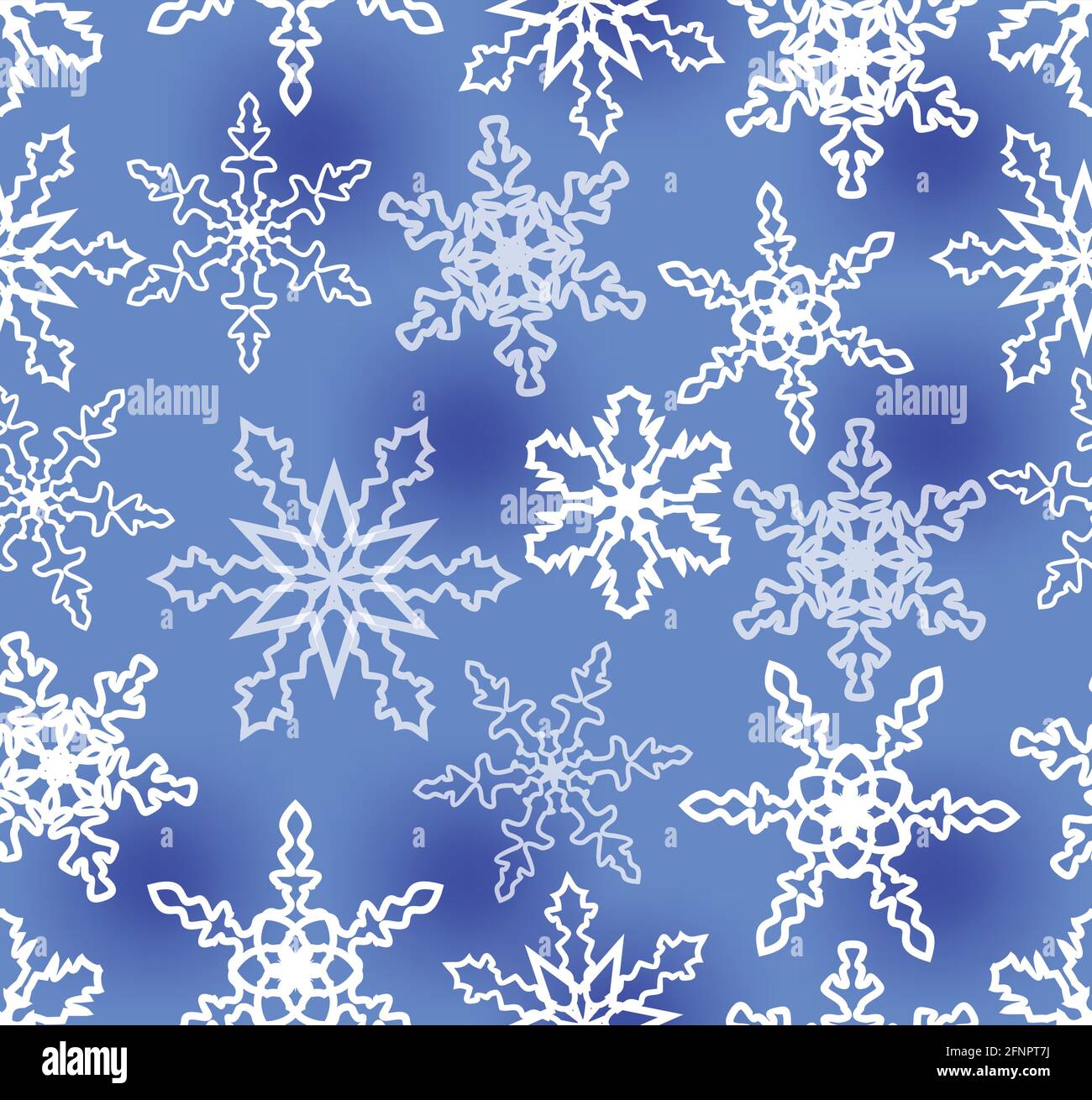 Blue winter background with fine outline snowflakes Stock Vector Image ...