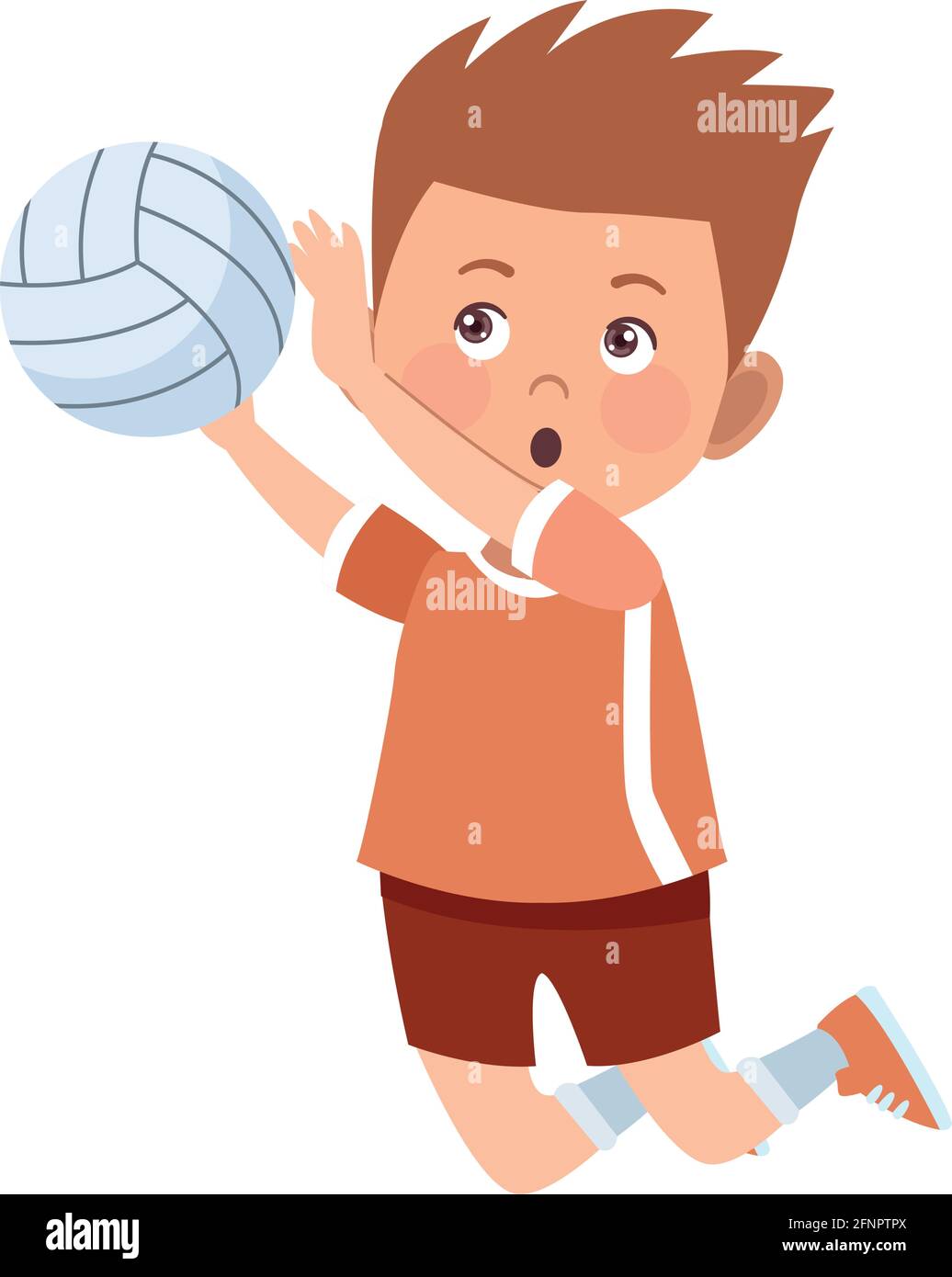 boy playing volleyball Stock Vector Image & Art - Alamy