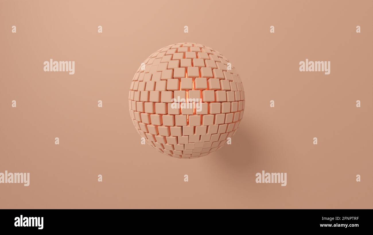 3D Illustration of sphere with a source of light inside Stock Photo - Alamy