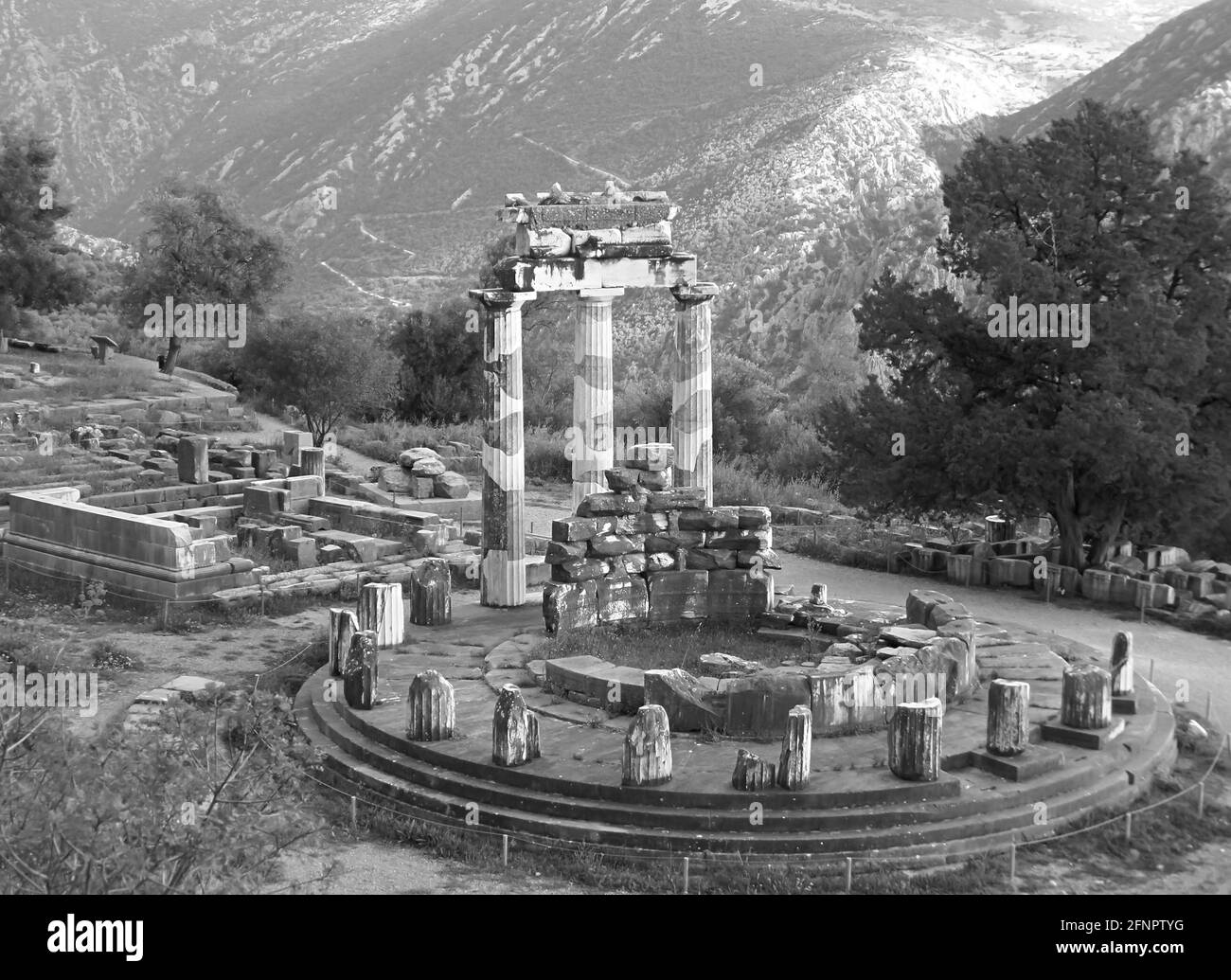 Delphi ruins Black and White Stock Photos & Images - Alamy