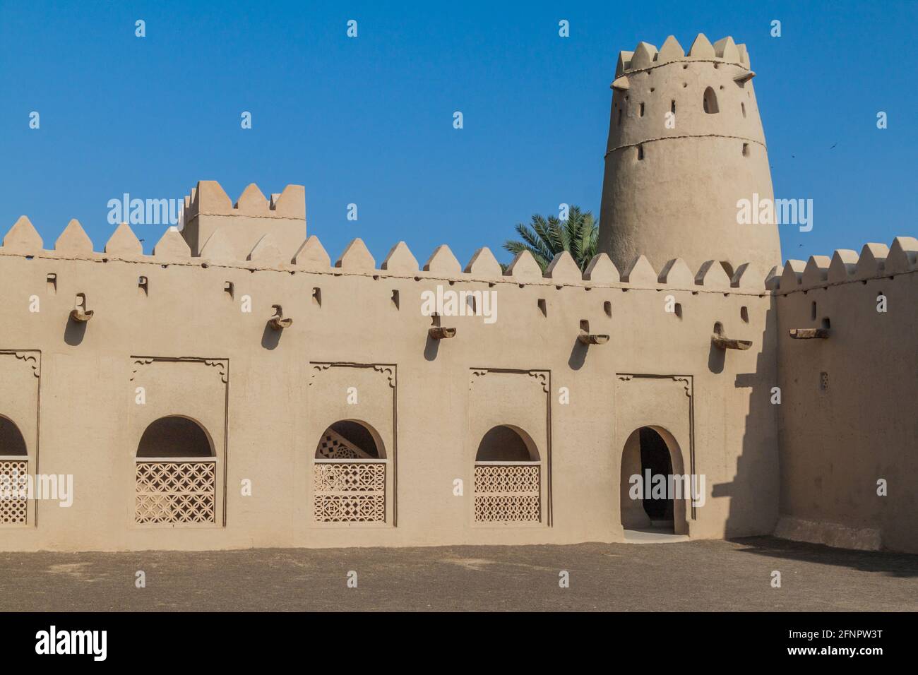 Walls of Al Jahili Fort in Al Ain, United Arab Emirates Stock Photo - Alamy