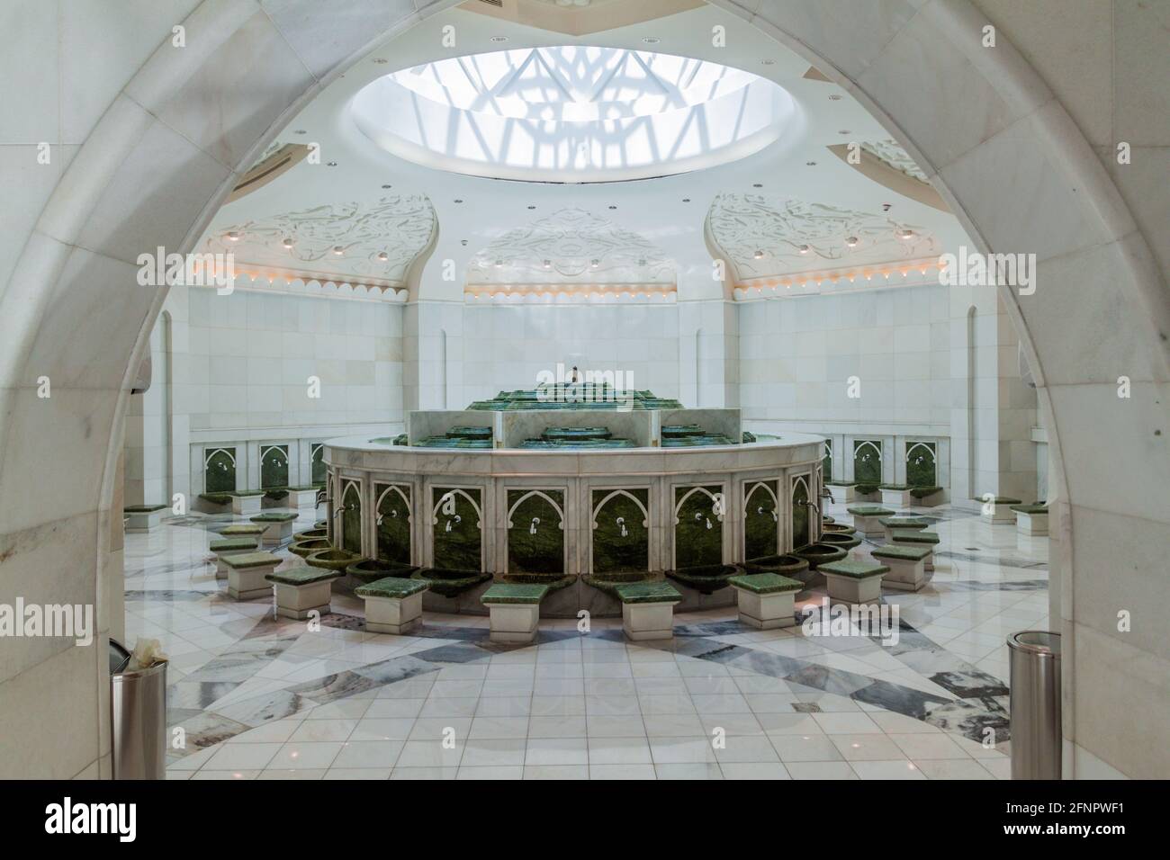 Ablution area of Sheikh Zayed Grand Mosque in Abu Dhabi, UAE Stock ...