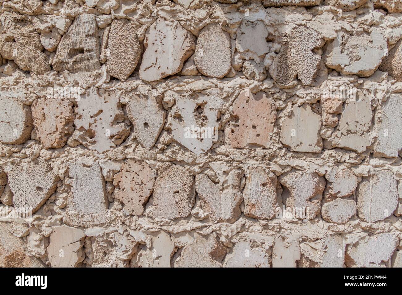 Detail of an old fortification wall made of colar stone at the Heritage ...