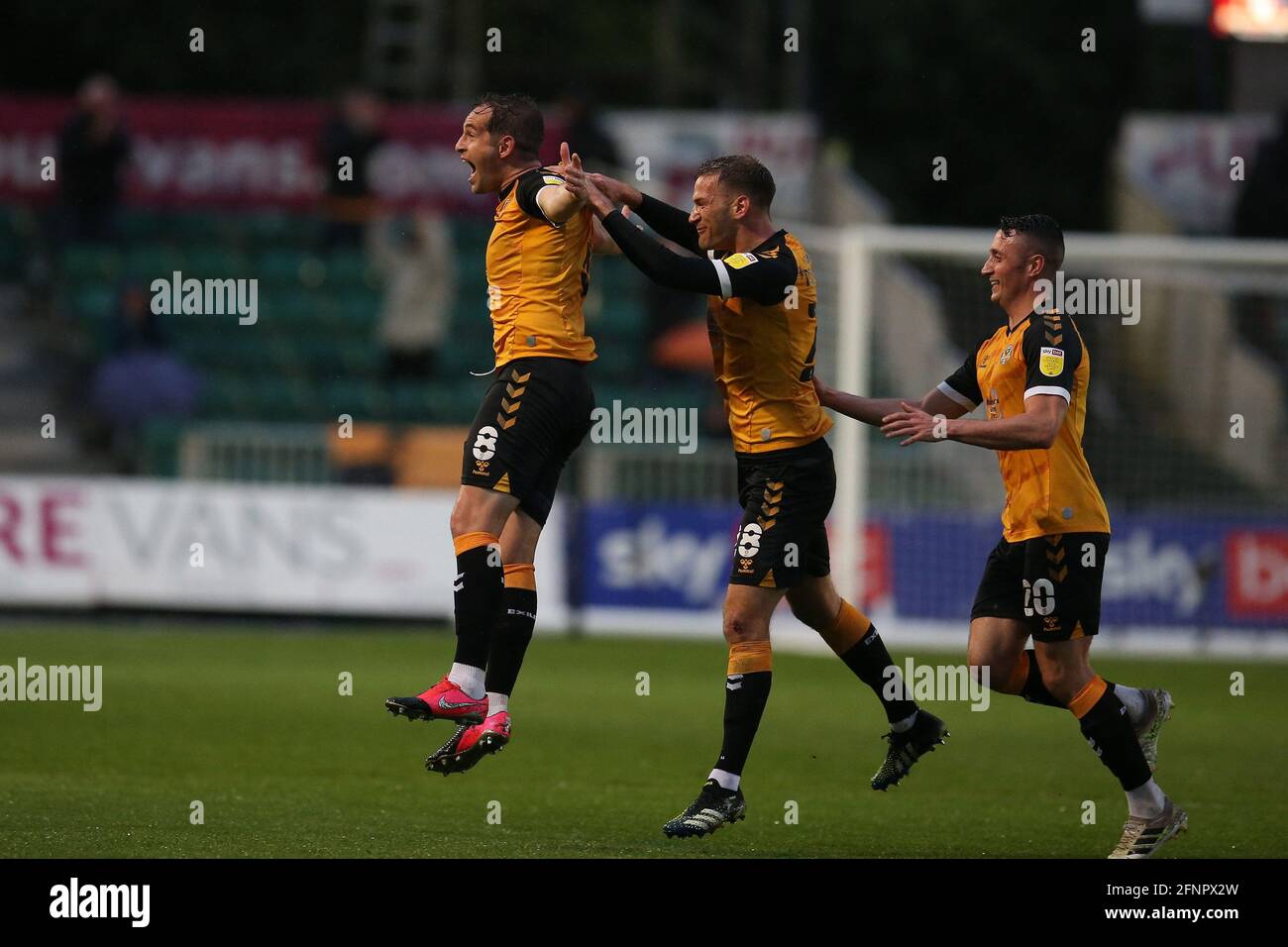 Newport, UK. 18th May, 2021. Matty Dolan of Newport County (l ...