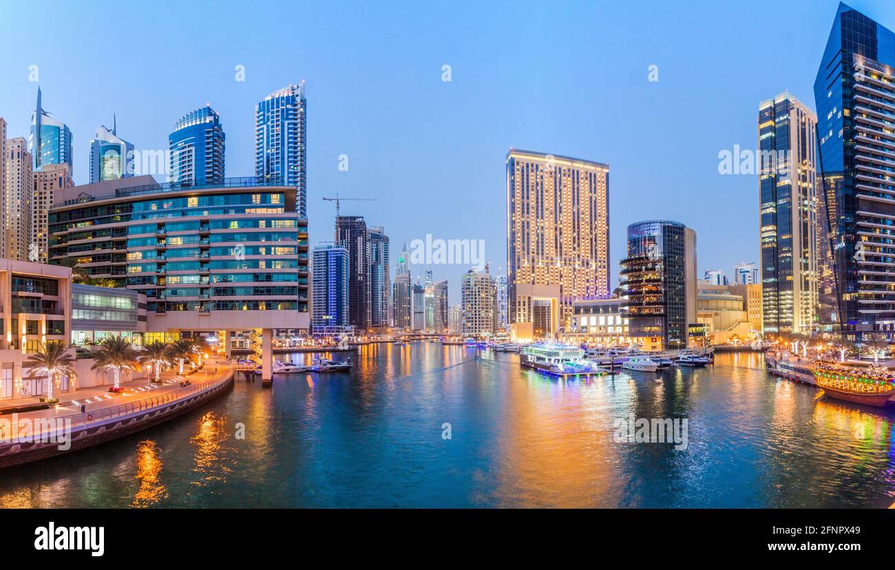 High rise buildings in Dubai Marina, UAE Stock Photo - Alamy