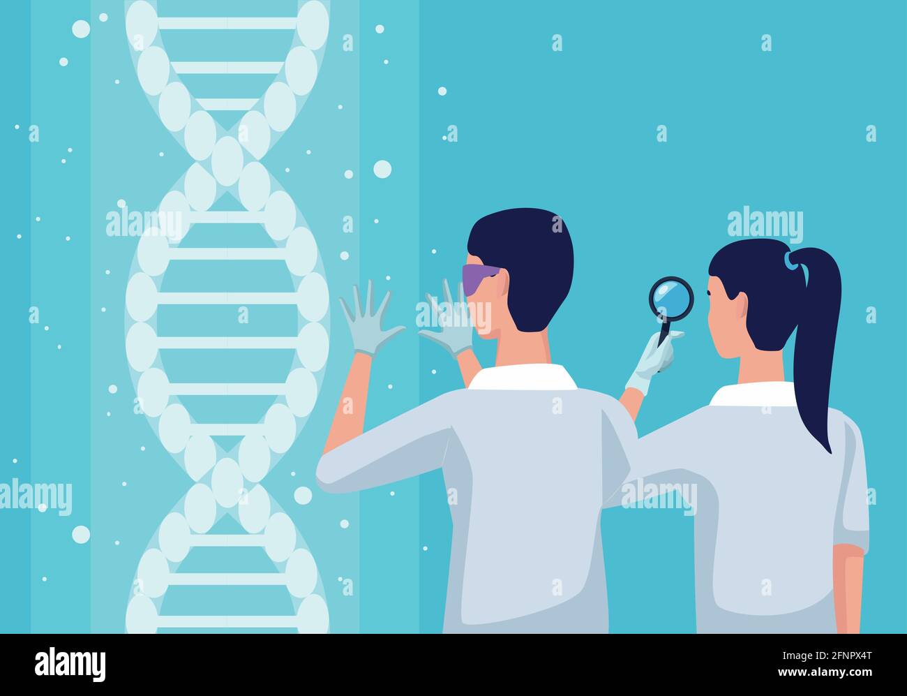 scientists couple characters Stock Vector Image & Art - Alamy