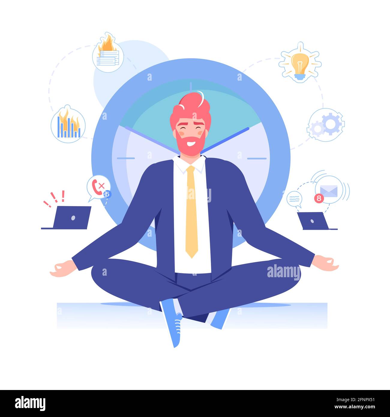 Flat cartoon office character successful happy employee,vector ...