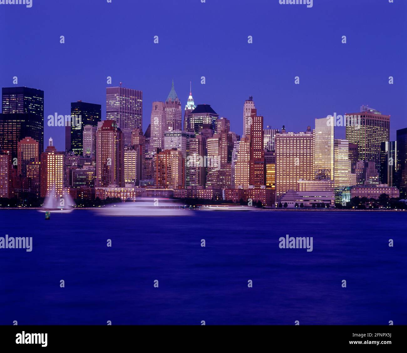 2004 HISTORICAL DOWNTOWN SKYLINE HUDSON RIVER MANHATTAN NEW YORK CITY ...