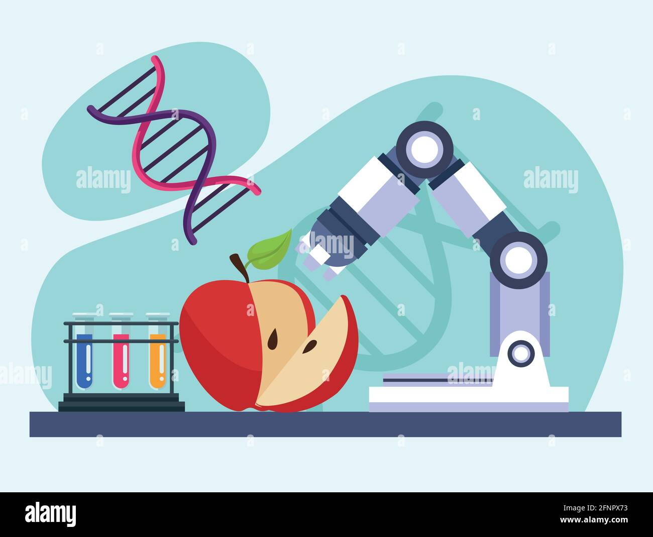 genetic testing apple Stock Vector Image & Art - Alamy