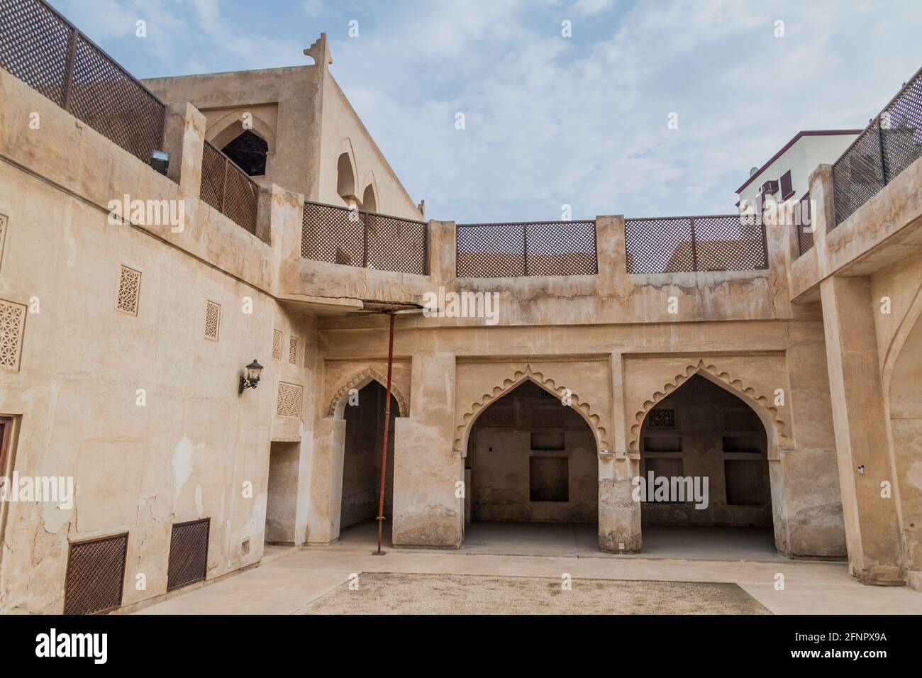 Courtyard of Shaikh Isa Bin Ali Al Khalifa house in Muharraq, Bahrain ...