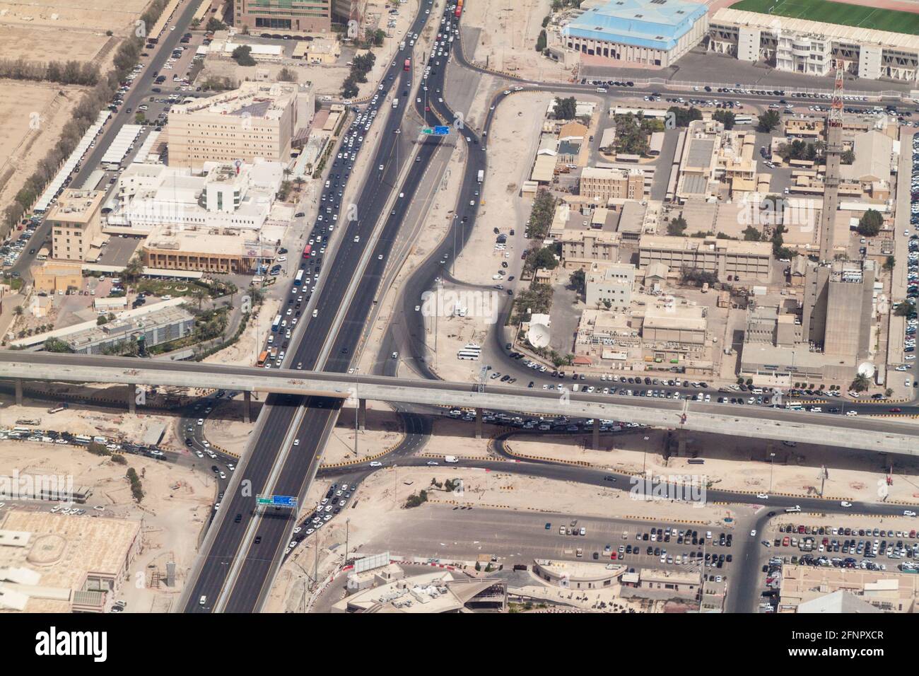 Highway interchange in city aerial hi-res stock photography and images ...