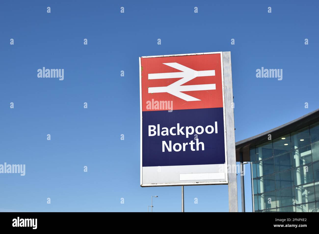 Blackpool North Train Station Sign Stock Photo - Alamy