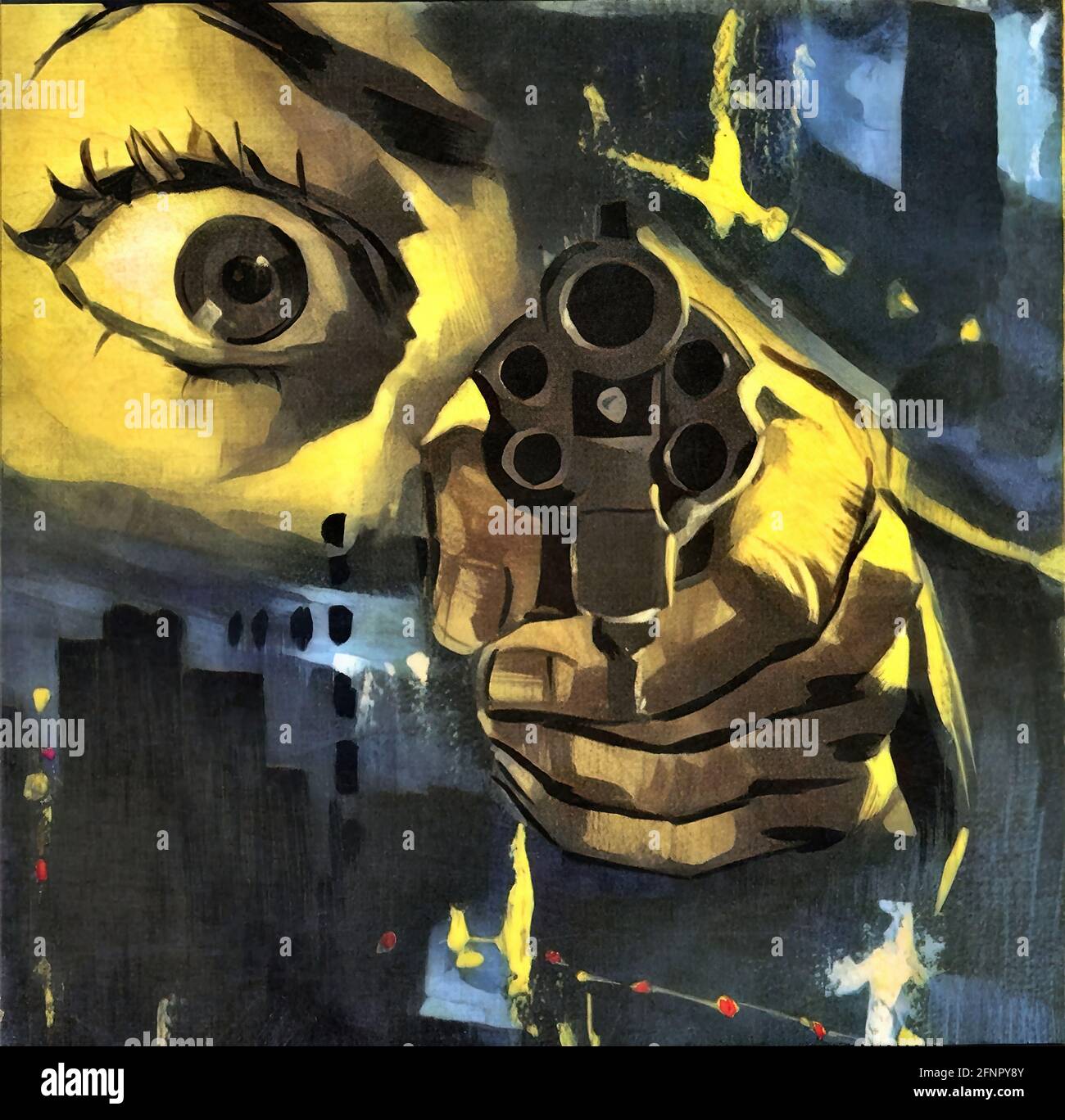 Pulp fiction art - 50s Stock Photo - Alamy