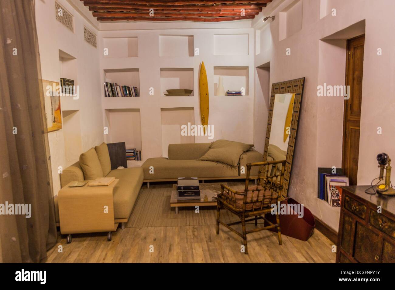 MUHARRAQ, BAHRAIN - MARCH 14, 2017: Interior of Abdullah Al Zayed House ...