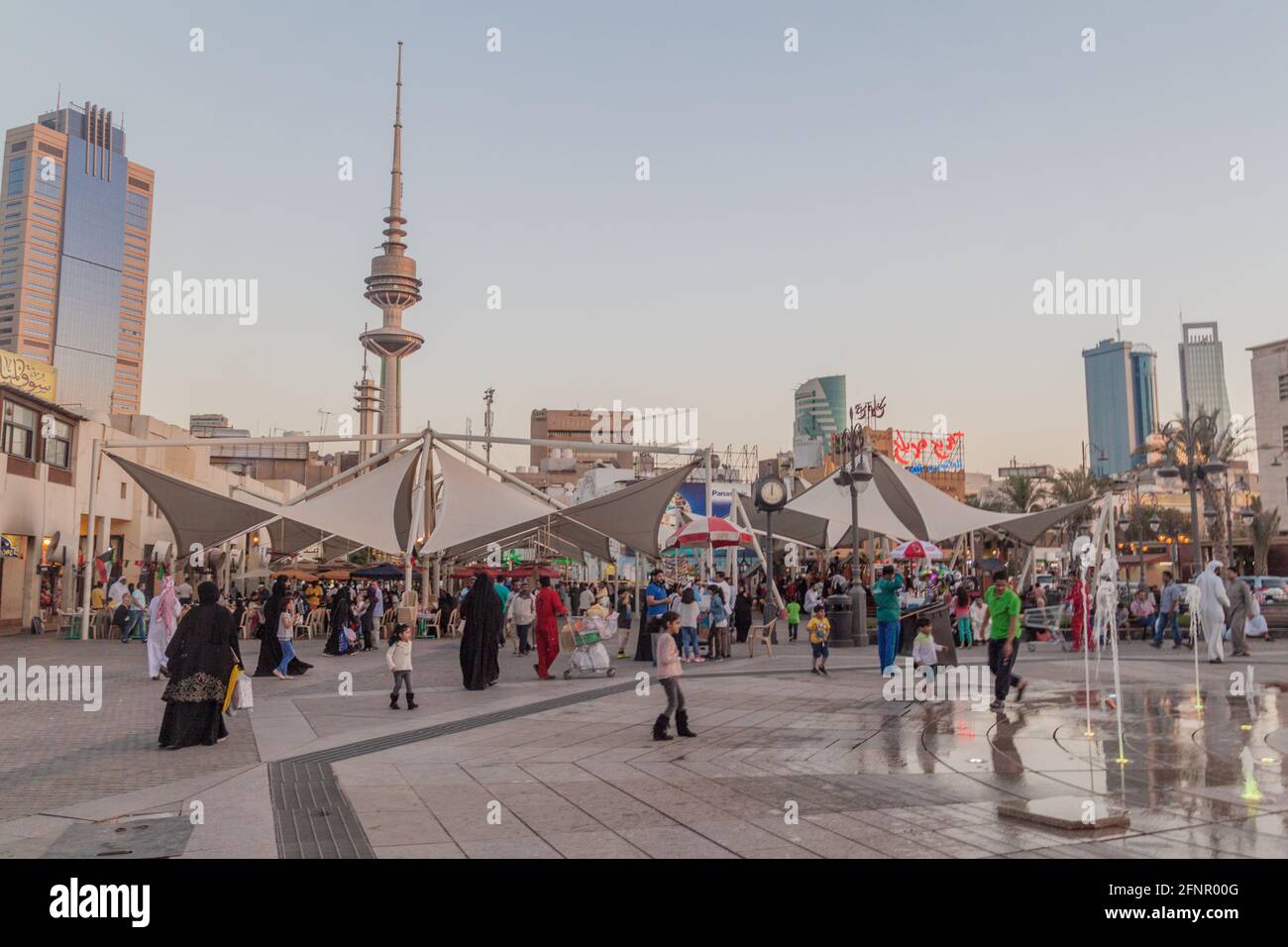 KUWAIT CITY, KUWAIT - MARCH 17, 2017: People on a pedestrian zone in ...
